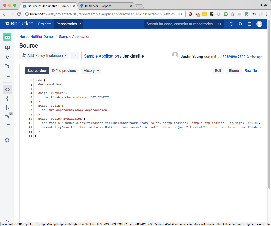 Policy governance made easy - Introducing the Nexus Notifier plugin for Bitbucket